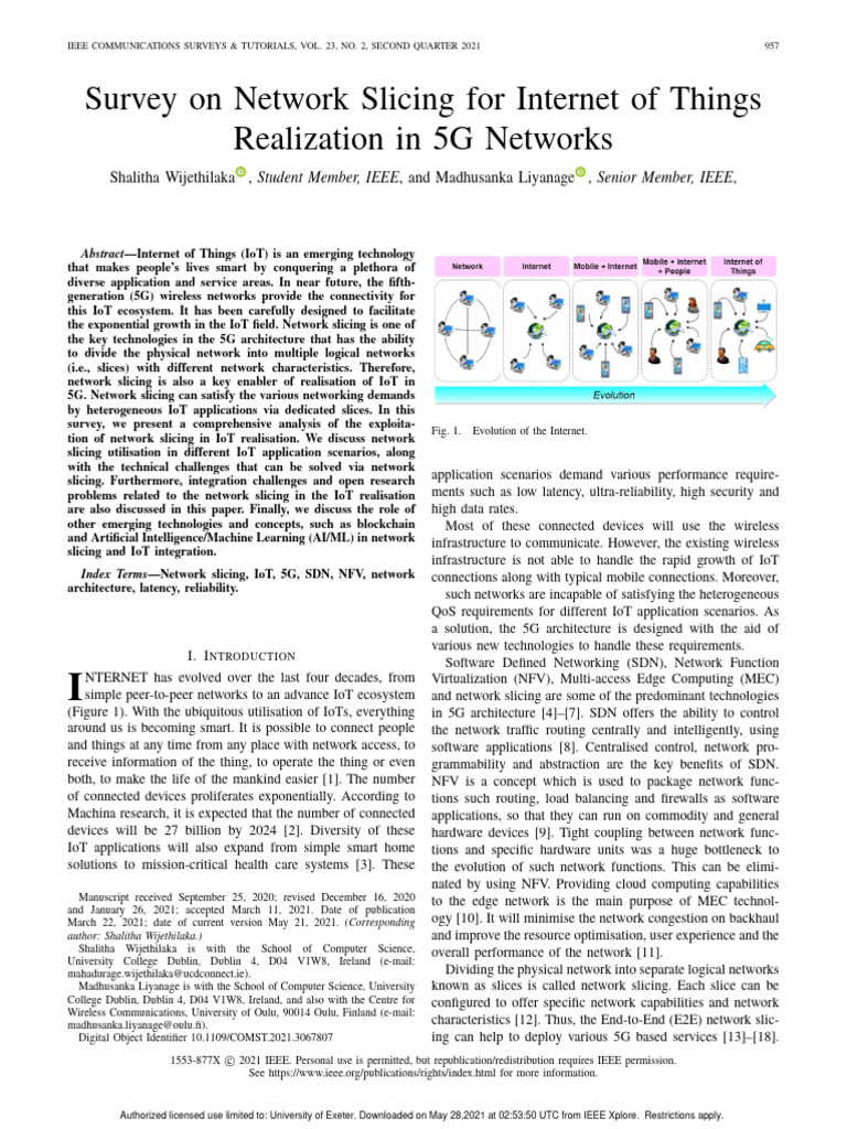 Network Slicing Pdf Internet Of Things Computer Network