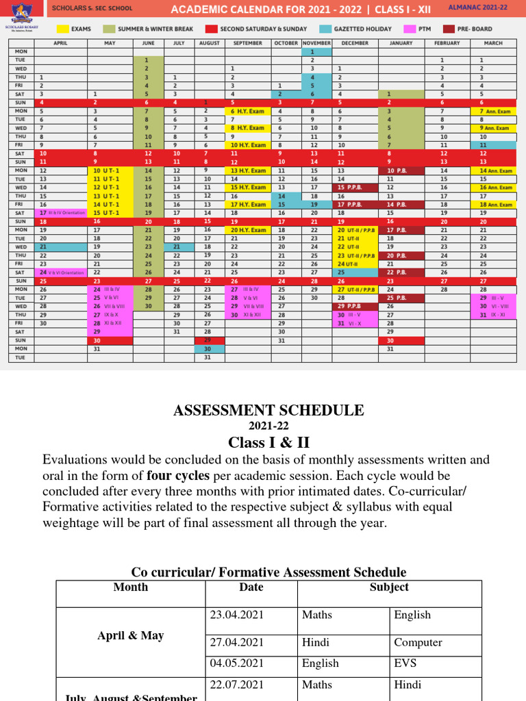 academic calander_2021-22 | PDF