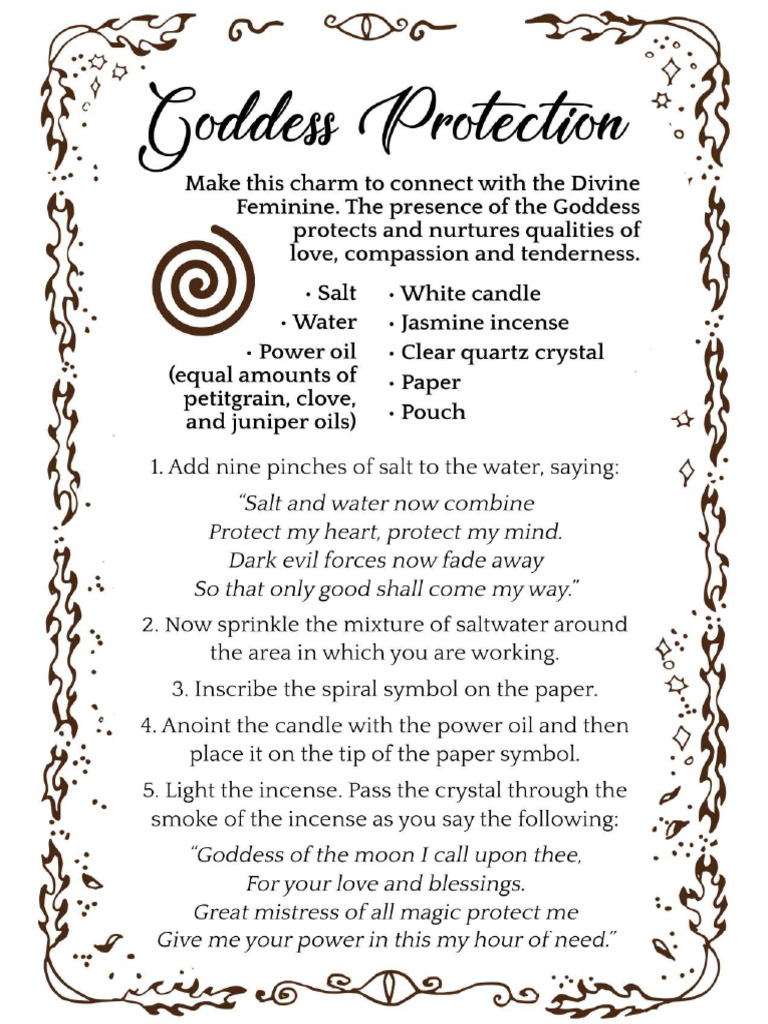 Goddess Protection Charm Spells8 | PDF