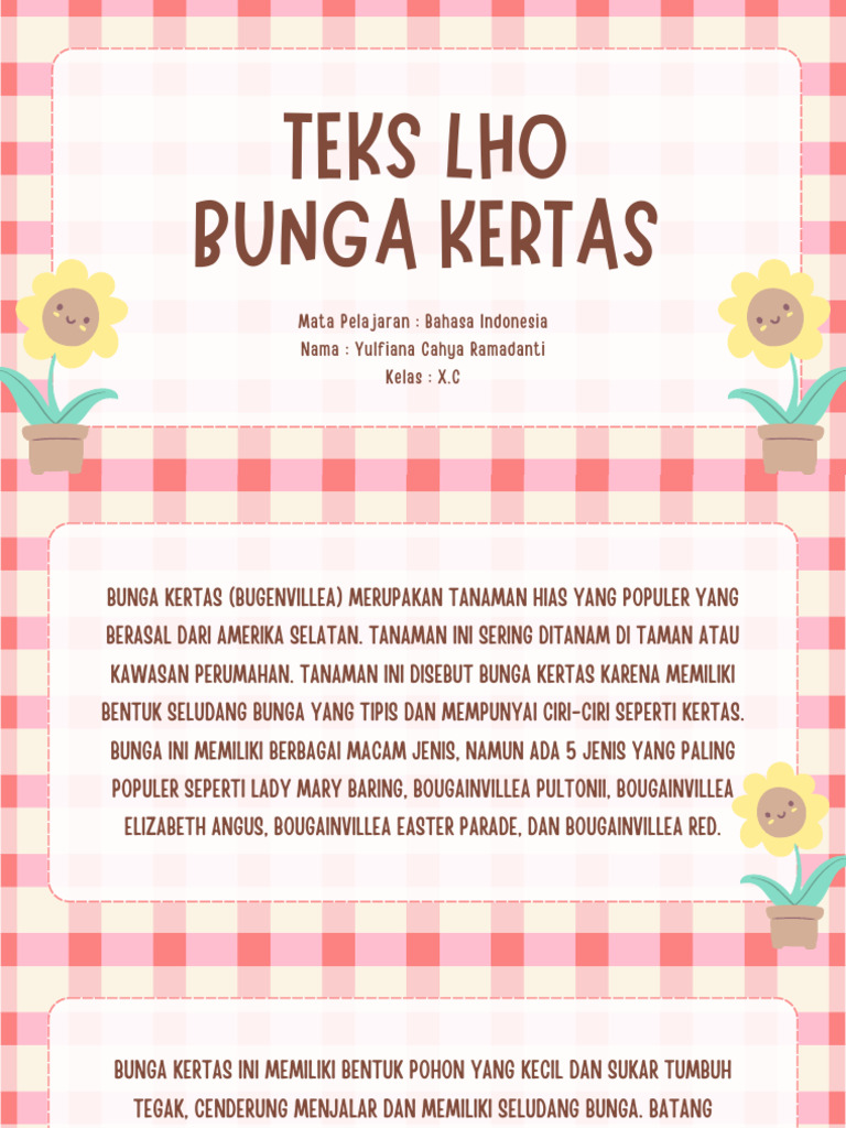 Teks LHO Bunga Kertas | PDF