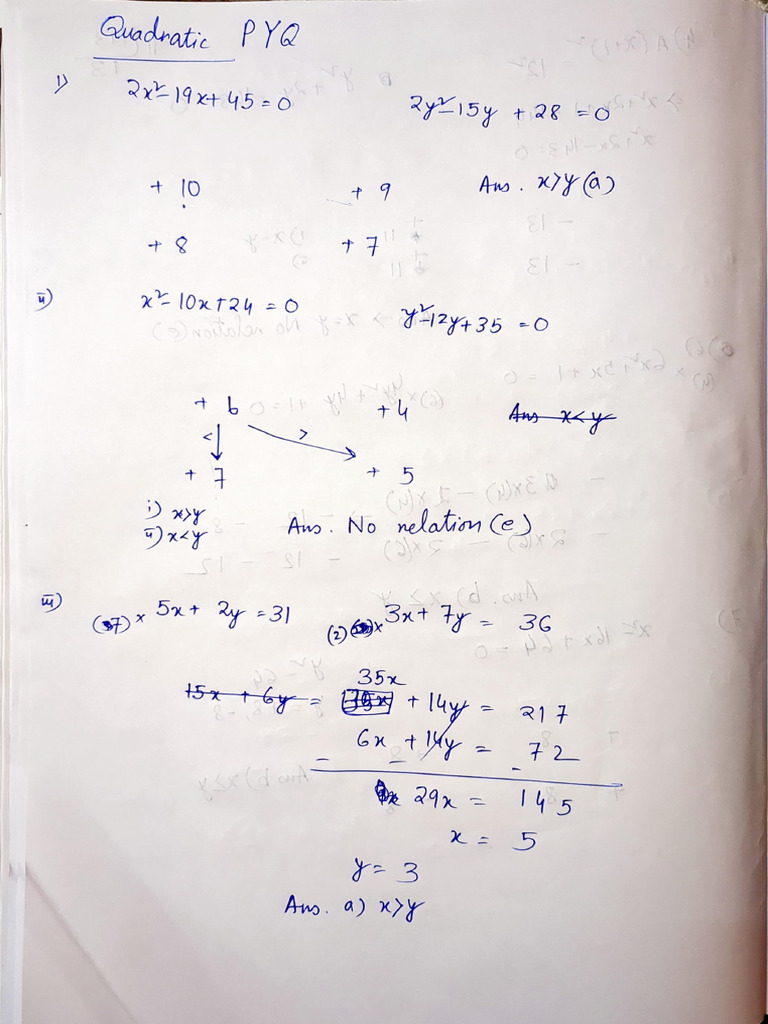 Quadratic Pyq Solved D Naskar | PDF