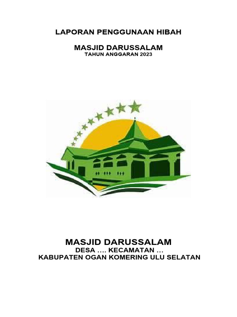 LPJ Dana Hibah Masjid Darussalam 2023 | PDF