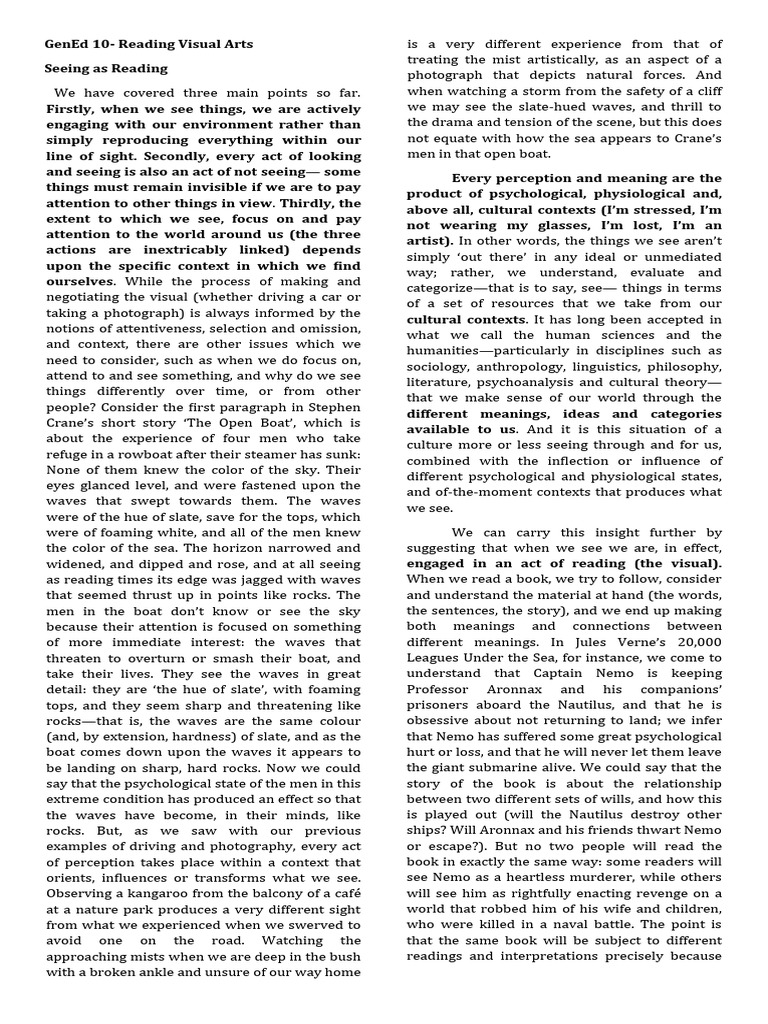 Seeing As Reading | PDF | Attention | Cognitive Science