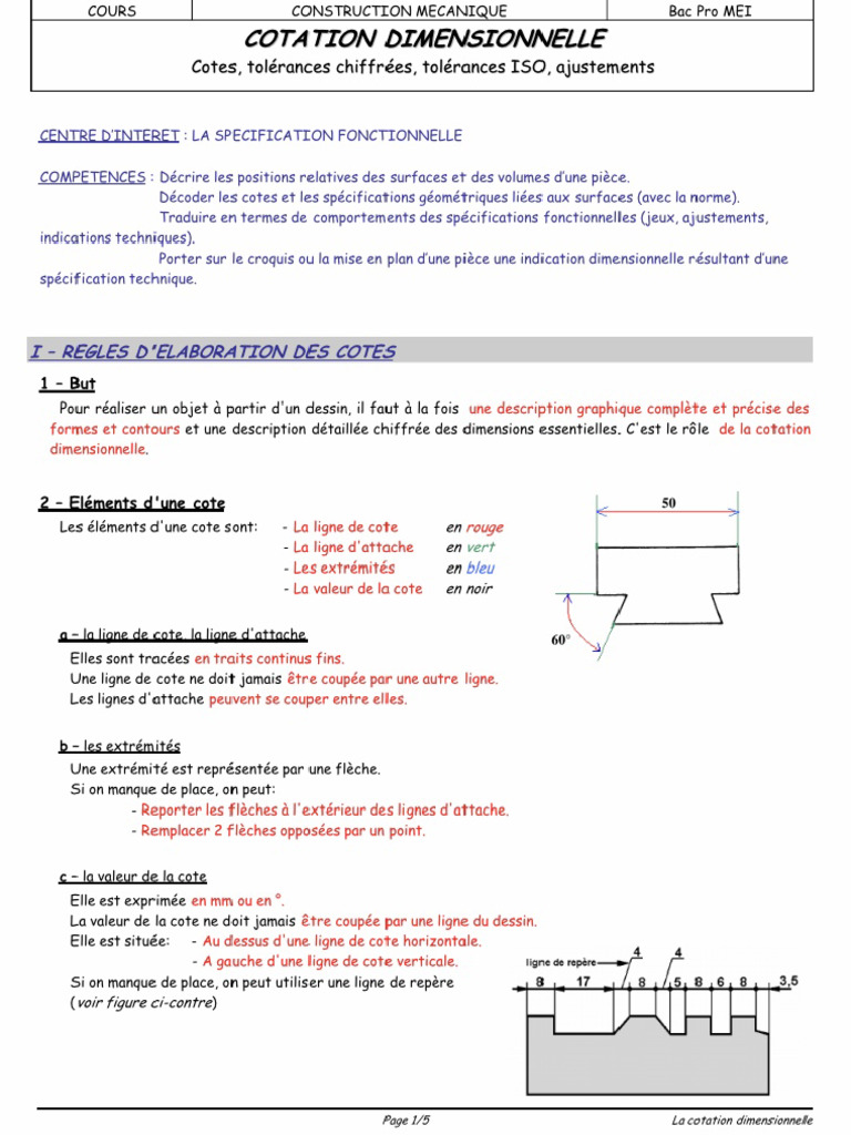 Cotation Dimensionnelle | PDF