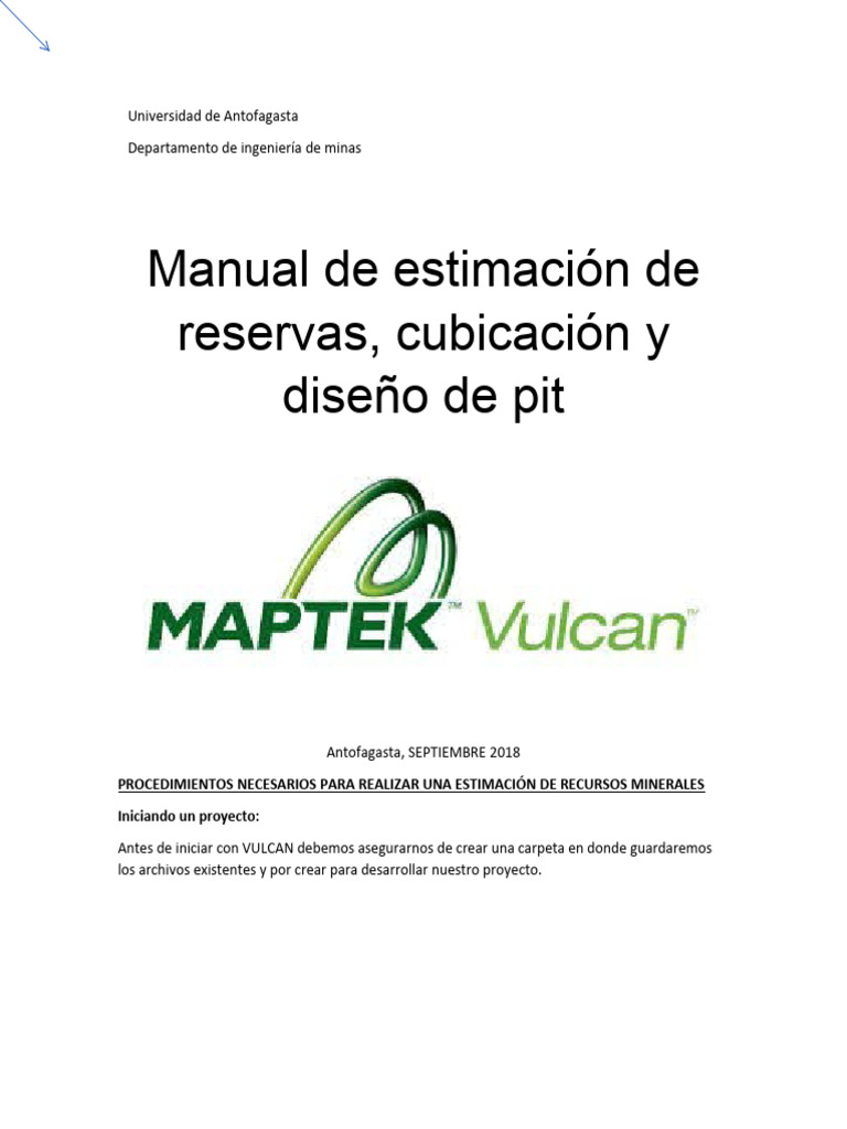 Manual Estimacion Recursos Vulcan | PDF | Bases de datos | Archivo de computadora