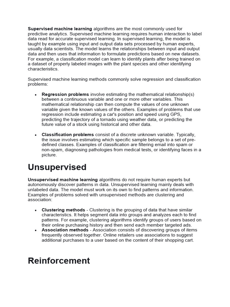 Supervised Machine Learning | PDF | Machine Learning | Pattern Recognition Supervised Machine Learning | PDF | Machine Learning | Pattern Recognition