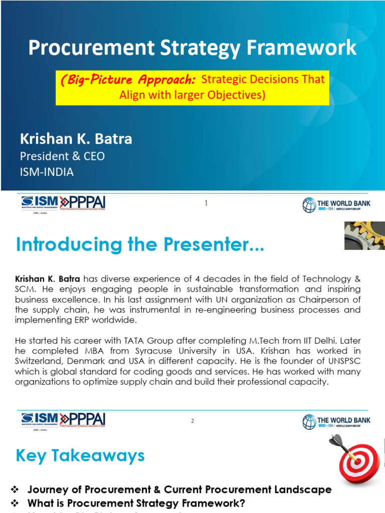 PROCUREMENT STRATEGY FRAMEWORK FINAL | PDF | Strategic Management ...