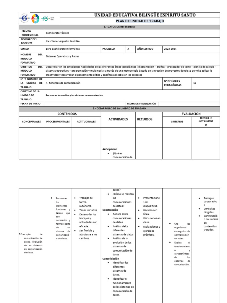 Pud U4 - Sist Operat | PDF | Evaluación | Informática