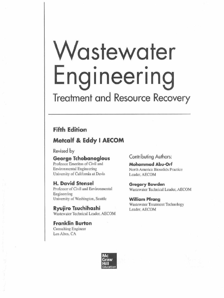Wastewater Engineering_ Treatment and Resource Recovery-Metcalf and Eddy 5th Ed - Parte Cap 3 ...
