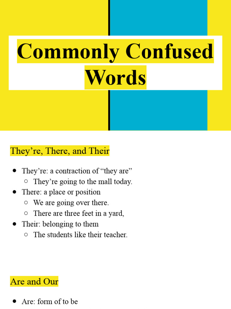 Commonly Confused Words | PDF