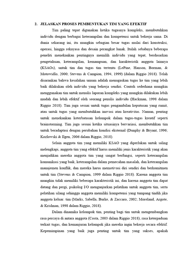 Proses Pembentukan Tim Yang Efektif Pdf