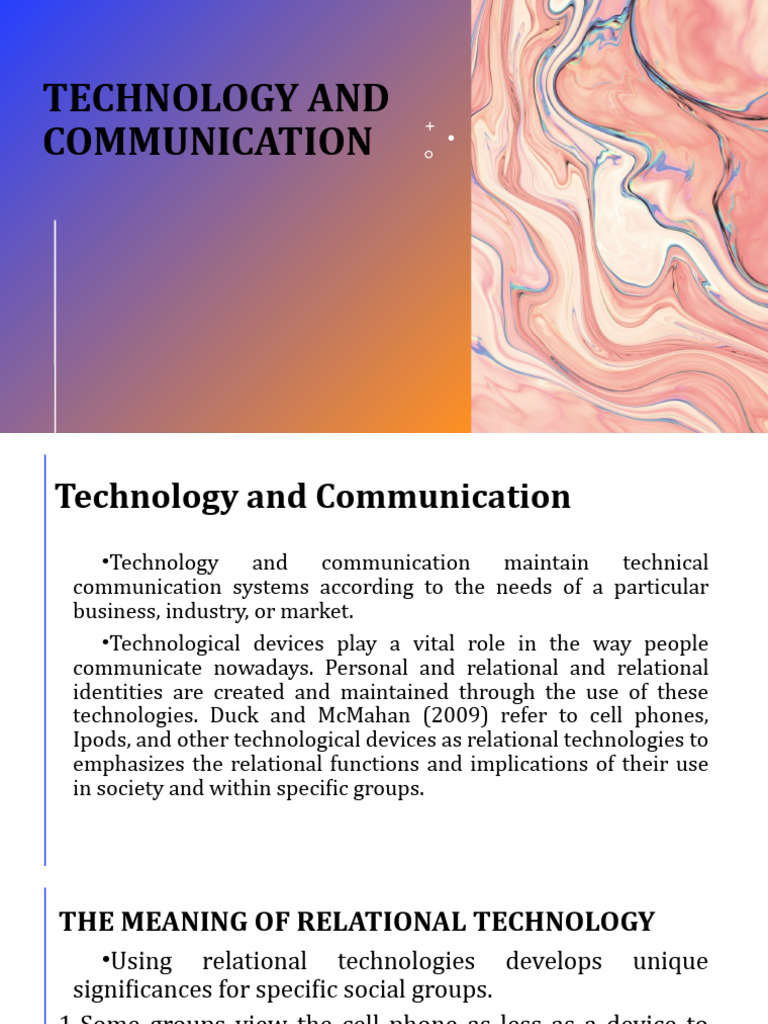 Technology and Communication | PDF | Social Media | Popular Culture & Media Studies