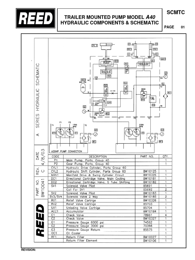 Trailer Pump A40 Parts & Schematics | PDF | Pump | Brake