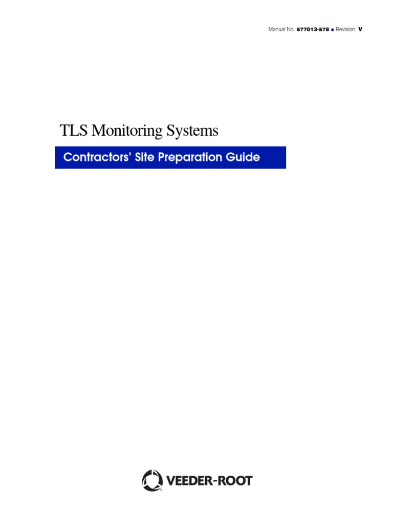TLS Monitoring Systems: Contractors' Site Preparation Guide | PDF | Pump