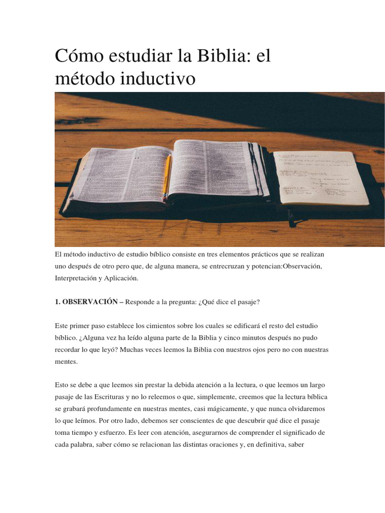 Cómo Estudiar La Biblia Pdf Biblia Dios
