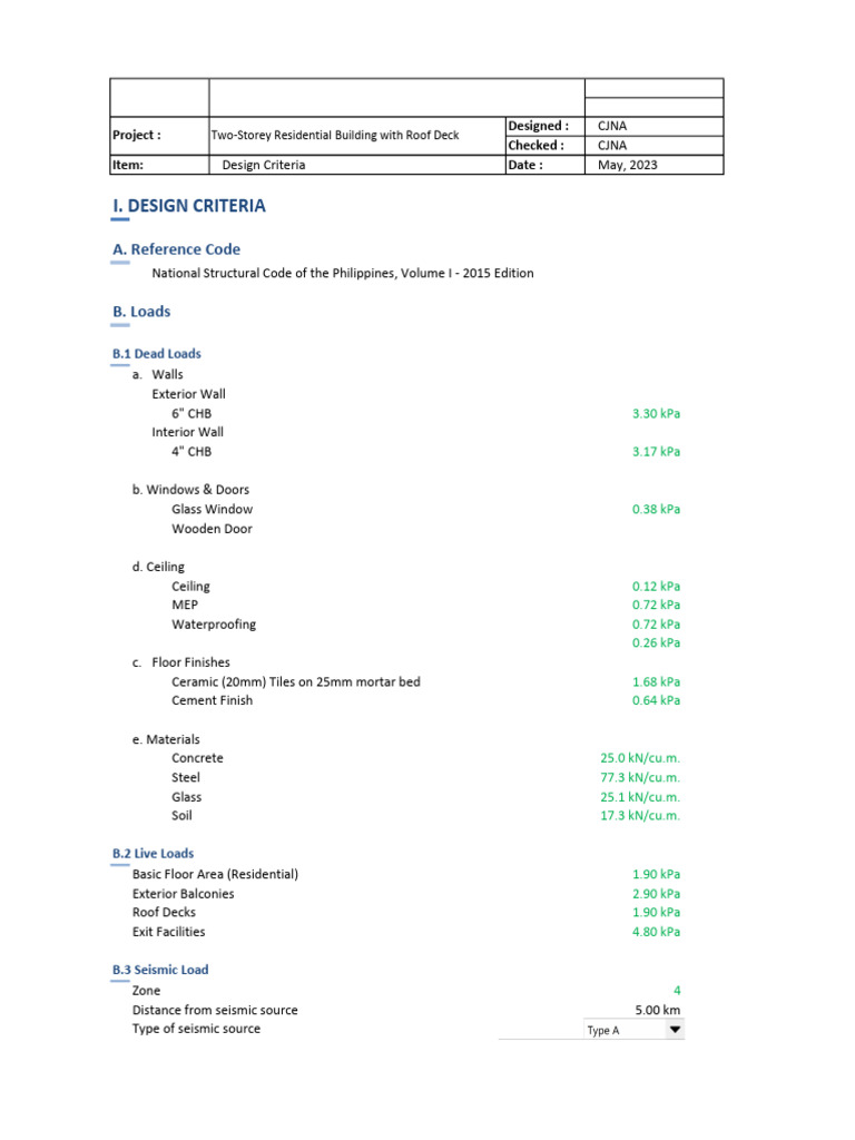 Design Criteria | PDF | Concrete | Strength Of Materials