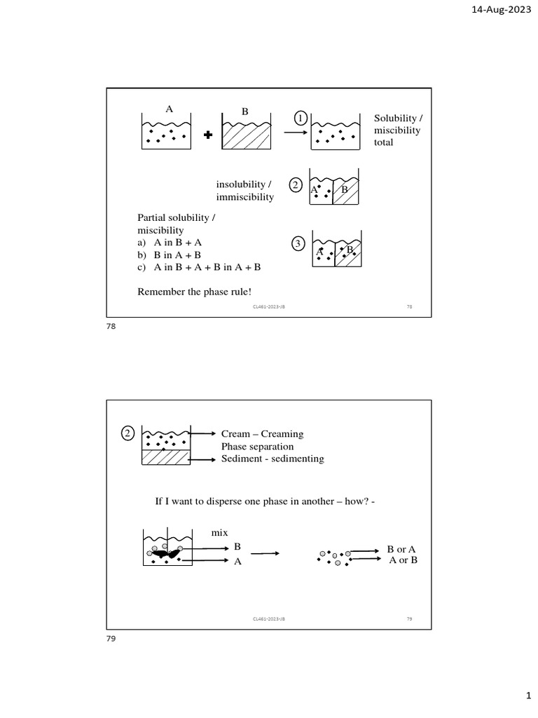 CL461 2023 Slides Set 3 | PDF | Colloid | Particle