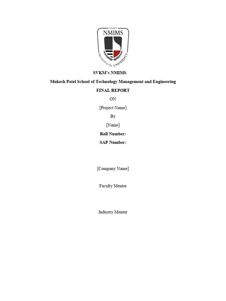 Final Report Format | PDF | Academic Degree | Engineering