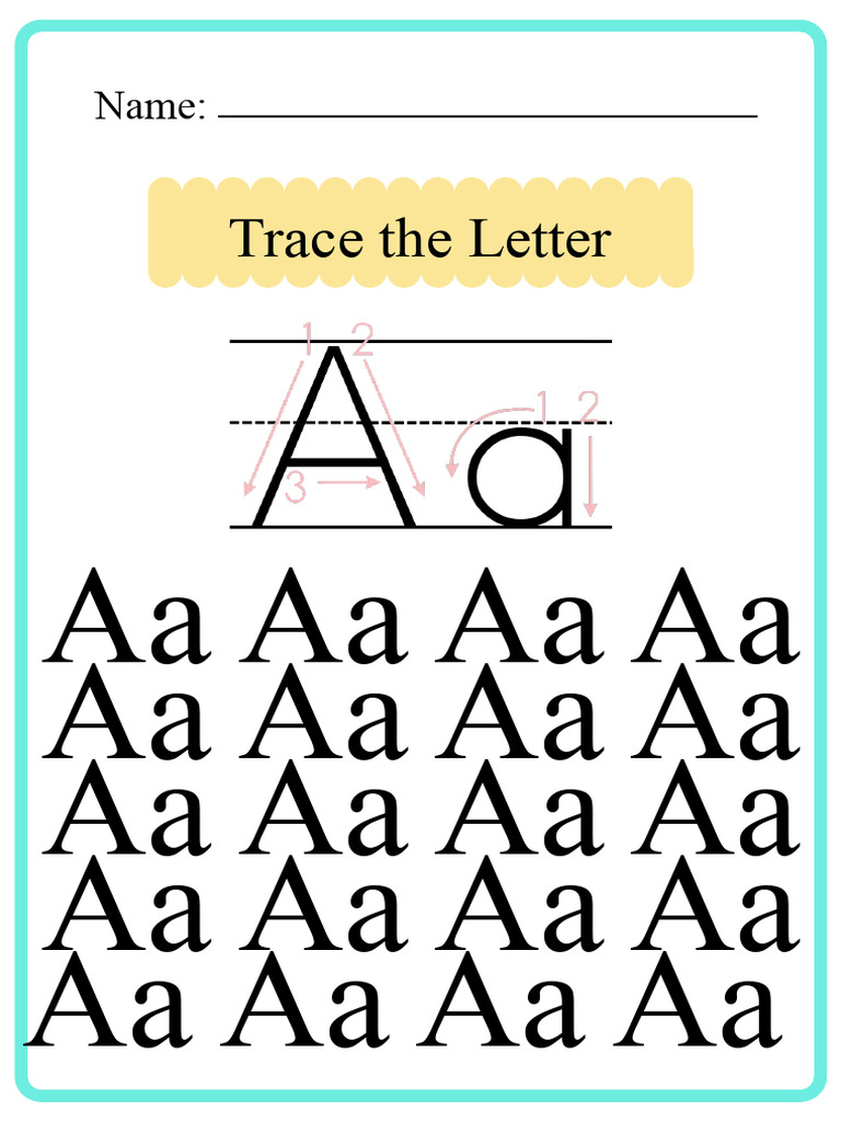 Simple Alphabet Tracing Worksheet | PDF
