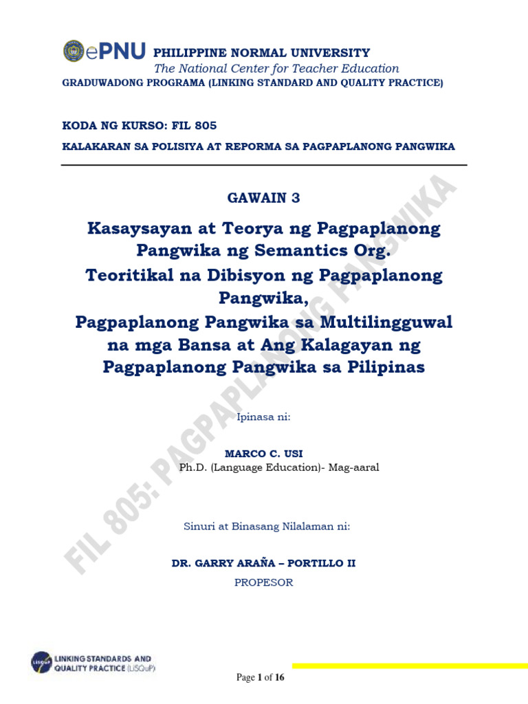 Fil 805 - Gawain 3 - Marco Usi | PDF