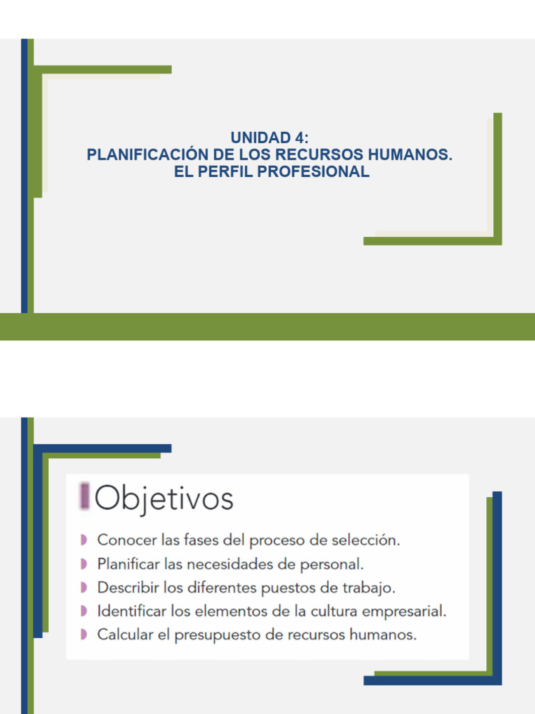 U.D. 4 Planificacion de Los RRHH Parte-1 Presentaciones. | PDF | Gestión de recursos humanos ...