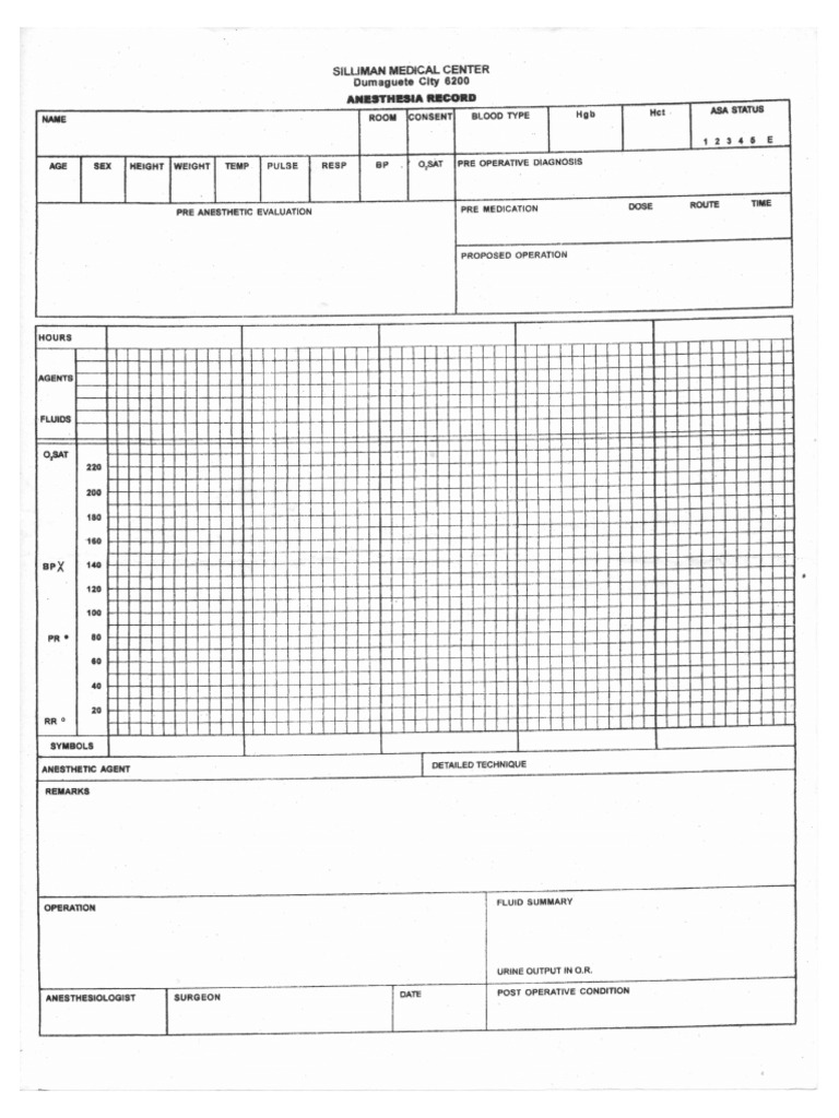 Anesthesia Record | PDF