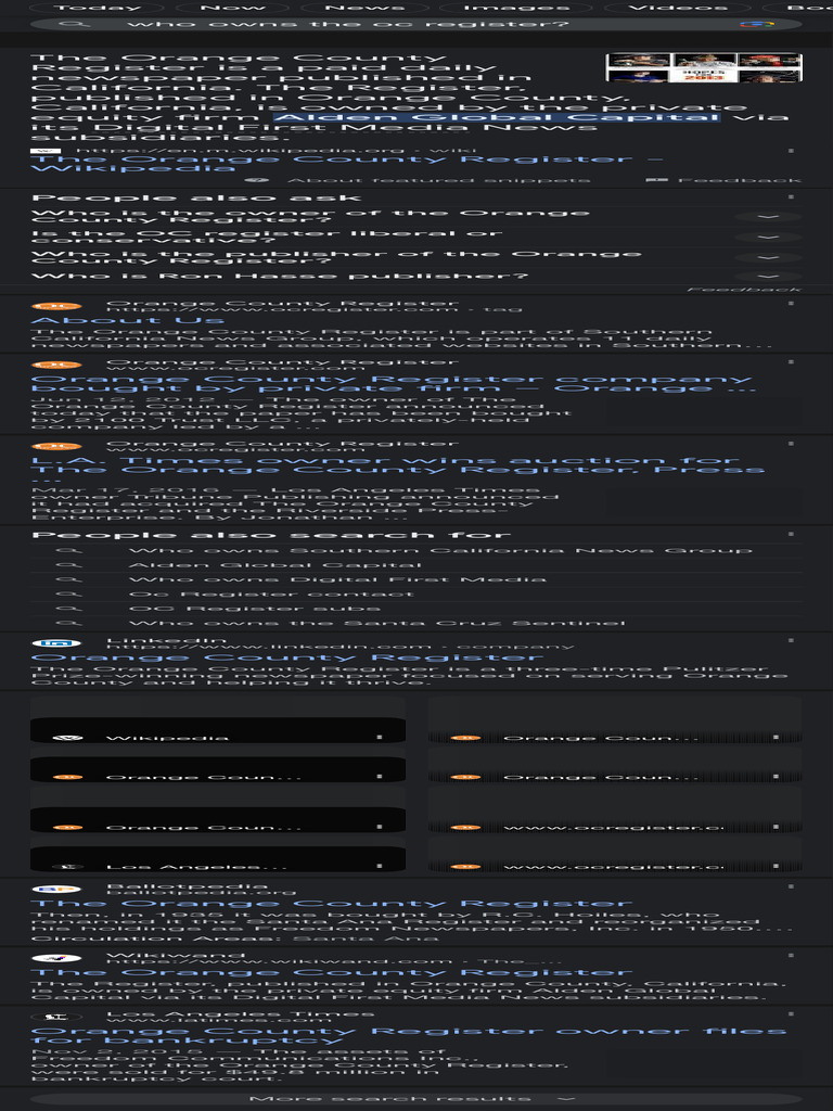 OC Register Ownership Details | PDF | Freedom Communications ...