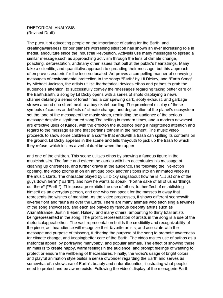Rhetorical Analysis Pdf Elephant