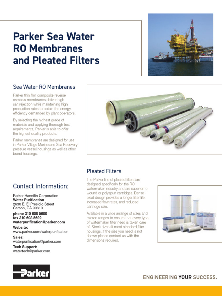 Parker Sea Recovery Catalogue | PDF | Membrane | Industrial Processes