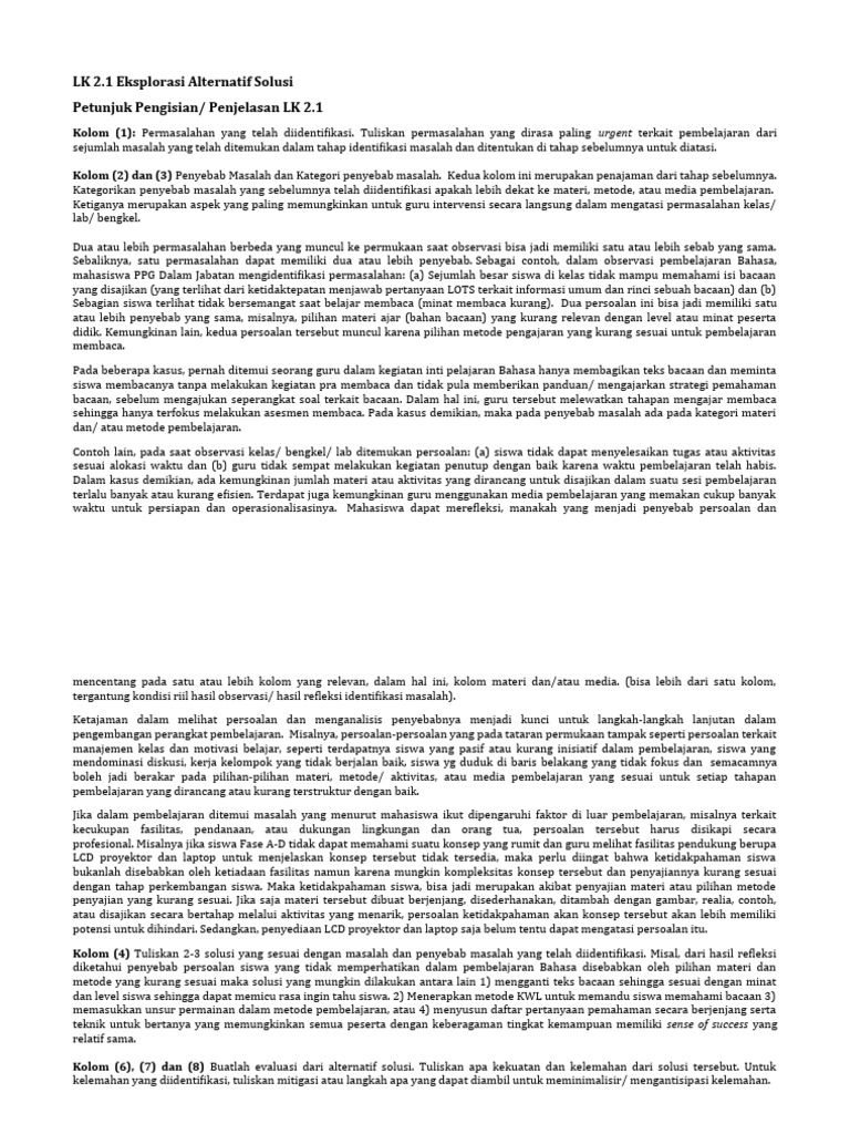 LK 2.1 Eksplorasi Alternatif Solusi Bu Asih 1 | PDF
