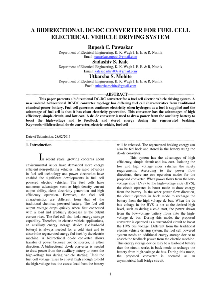 7.bidirectional DC To DC Converter | PDF | Solid Oxide Fuel Cell | Fuel ...