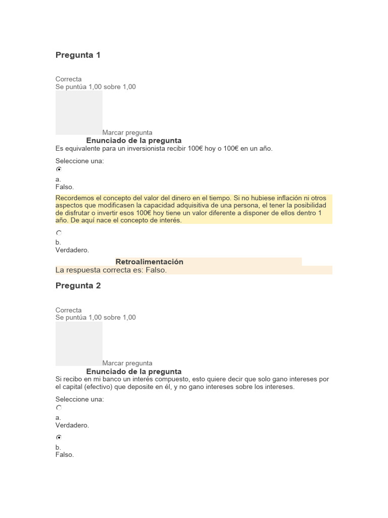 Evaluacion C2 - Valoroación de Proyectos | Descargar gratis PDF | Valor ...