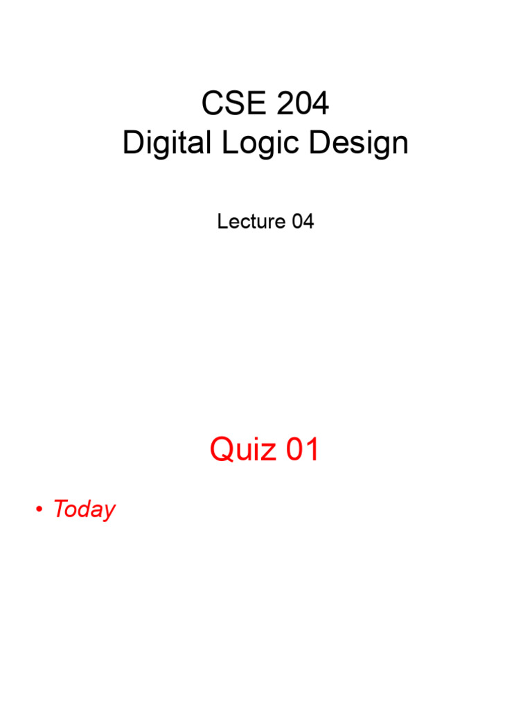 CSE204 (Lecture04) | PDF | Logic Gate | Theoretical Computer Science CSE204 (Lecture04) | PDF | Logic Gate | Theoretical Computer Science