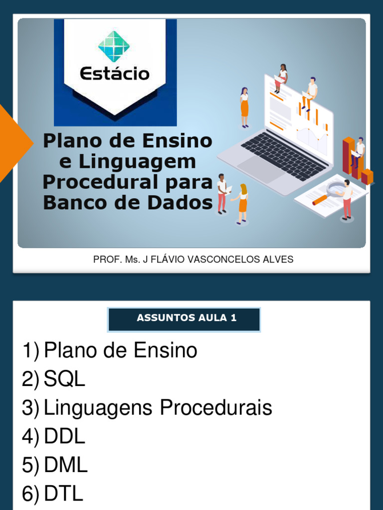 PL - Aula 01 - Plano de Ensino e Conceitos Iniciais | PDF | SQL | Cibernética