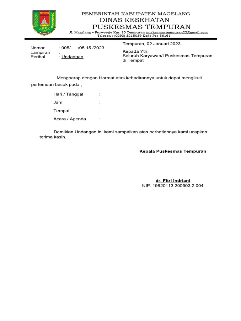 Kop Surat Undangan | PDF