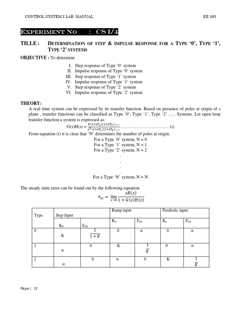 step and impulse responce | PDF | Computer Science | Electronics