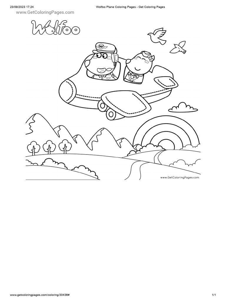 Wolfoo Plane Coloring Pages - Get Coloring Pages | PDF