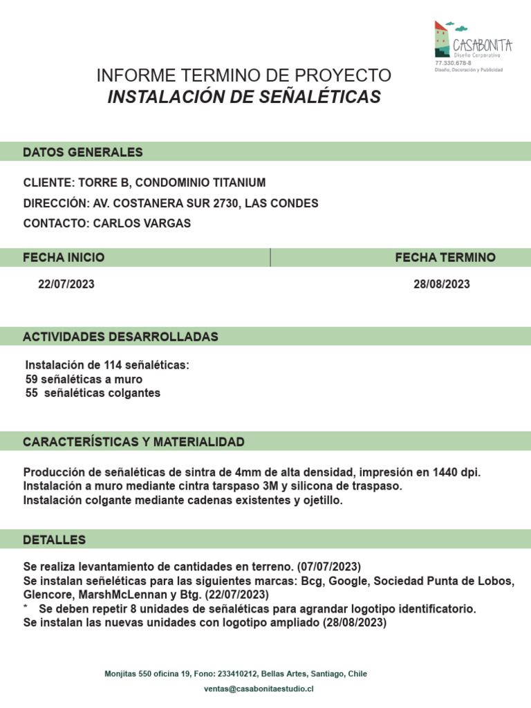 Documento Entrega de Servicios | PDF