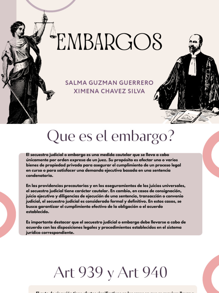 Embargo | PDF | Pagos | Mandato