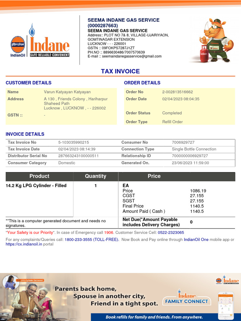 Invoice | PDF | Liquefied Petroleum Gas | Invoice