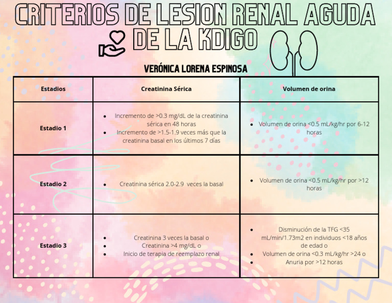 Criterios KDIGO para Lesión Renal Aguda | PDF