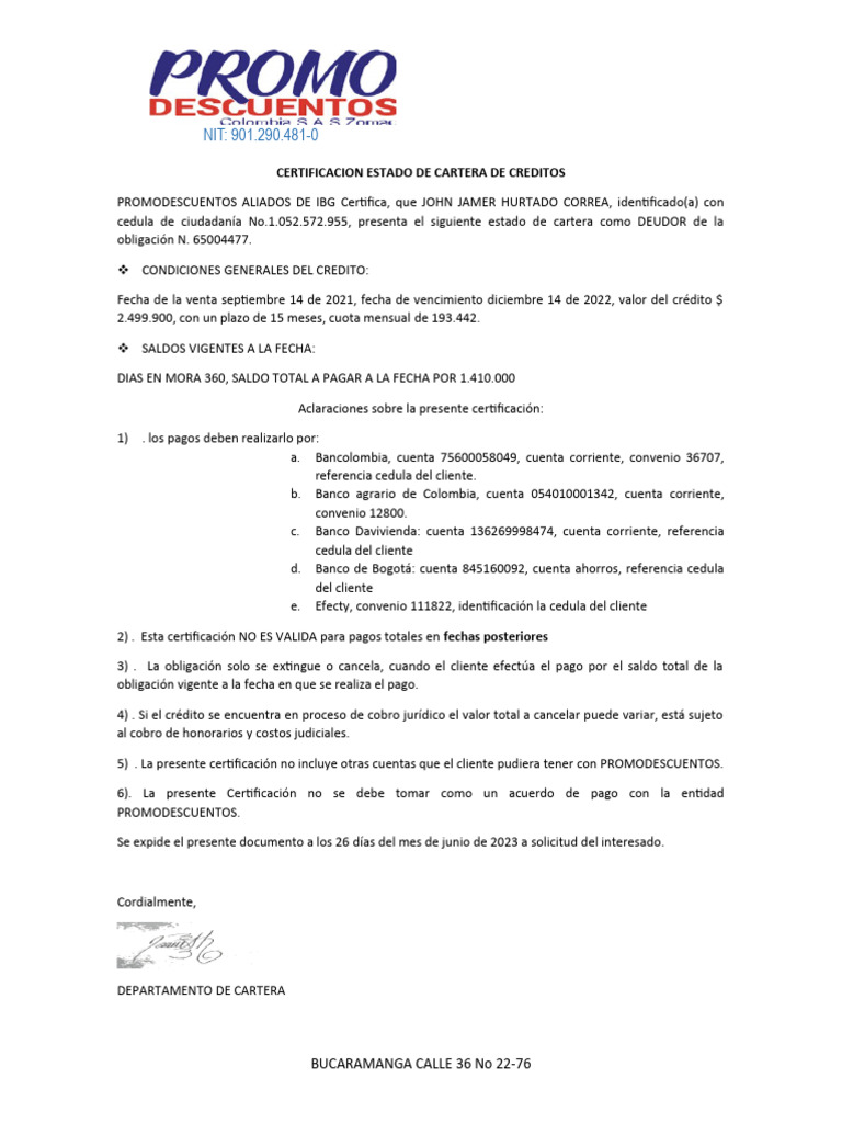 CERTIFICACION | PDF