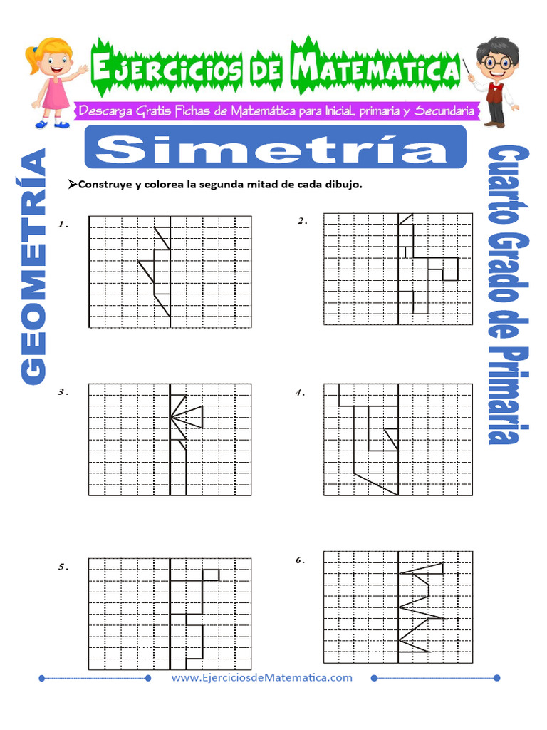 Ejercicios de Simetria para Cuarto de Primaria | PDF