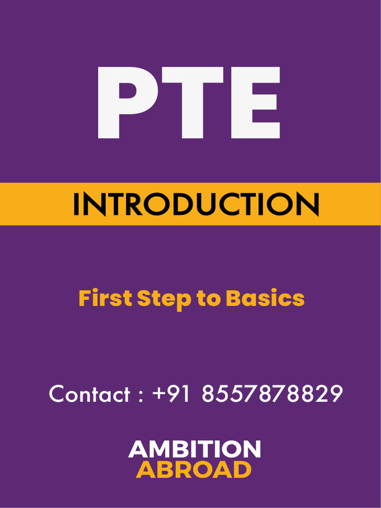 PTE Introduction | Download Free PDF | International English Language ...