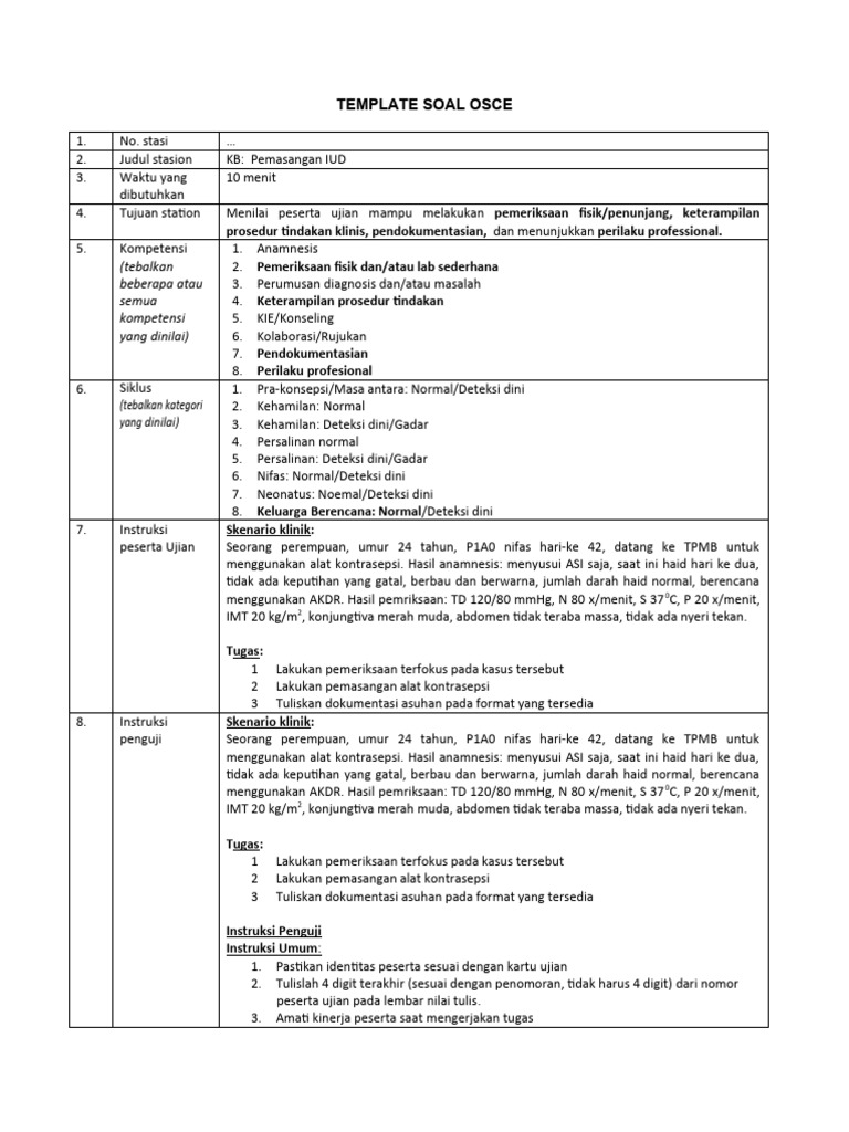 Soal KB Pemasangan IUD (KLP 5) ACC - 065918 | PDF