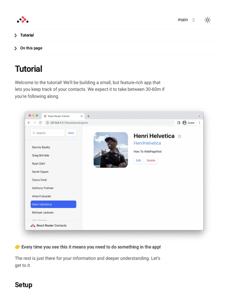 Tutorial V6 15 0 React Router Pdf Web Technology Computer