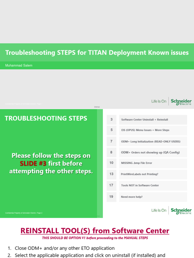 Troubleshooting STEPS For TITAN Deployment Known Issues V2.0 | Download Free PDF | Windows ...