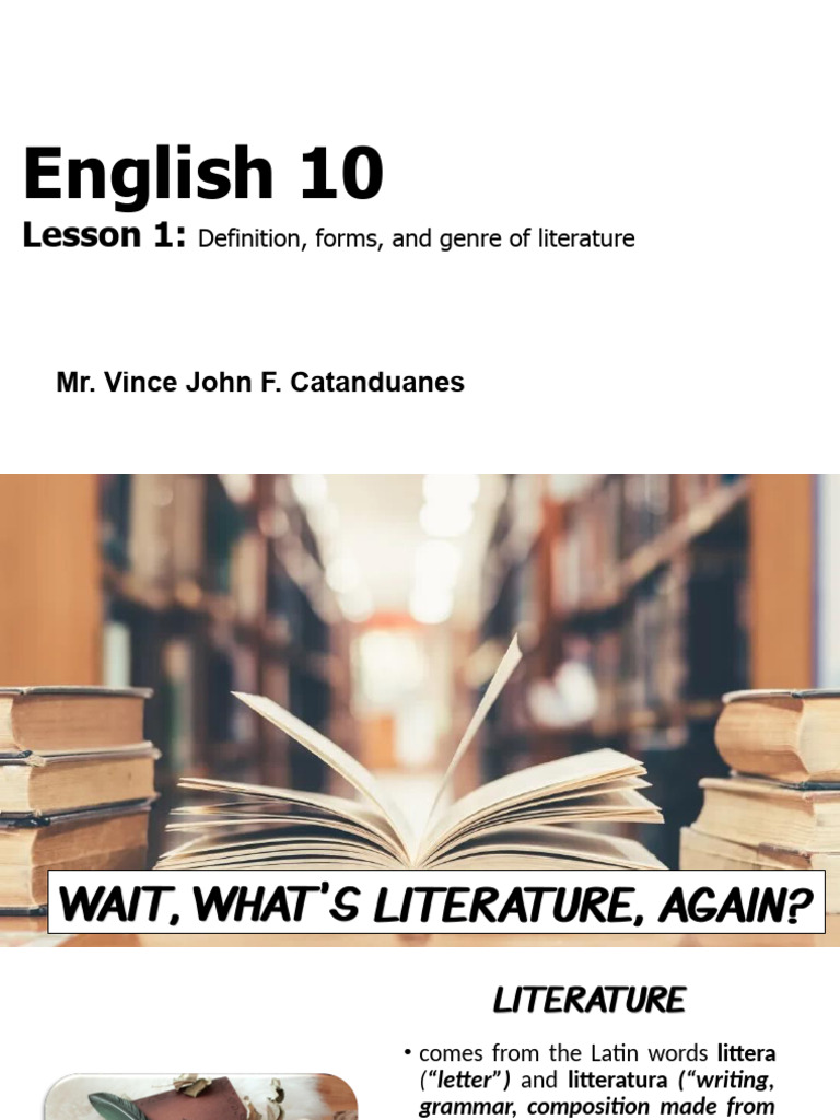 Understanding Literary Forms and Genres | PDF | Poetry | The Lord Of ...
