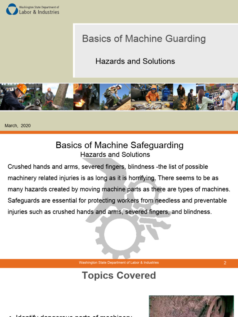MachineSafeguardingGenrqts | PDF | Machines | Occupational Safety And ...