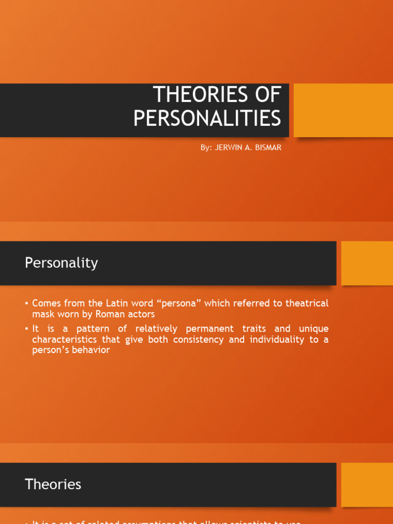 Theories Of Personalities Introduction Pdf